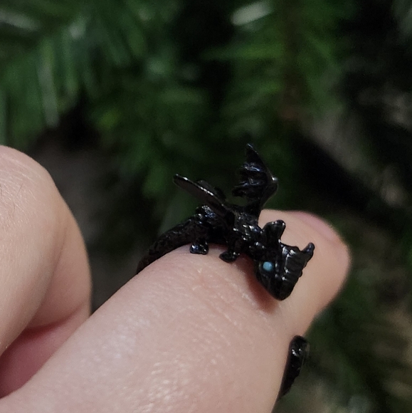 Jewelry | Black Dragon Ring Toothless Style Open | Poshmark